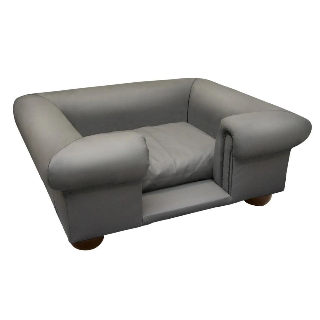 Scott's of London Balmoral Dog Chesterfield Grey Real Leather – Chelsea ...
