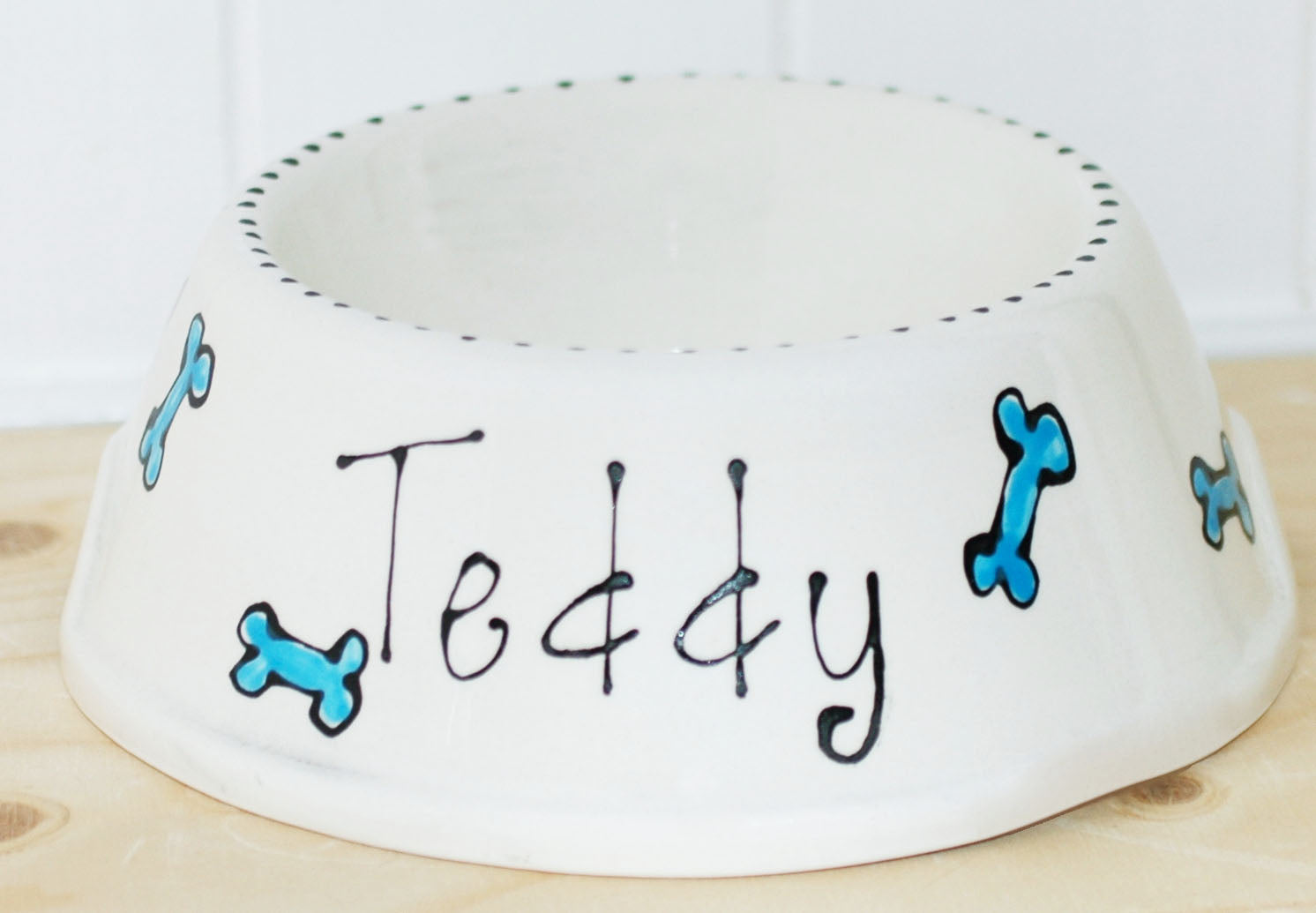 Personalised Ceramic Slanted Whimsical Dog Bowls | Crazy Fur You ...
