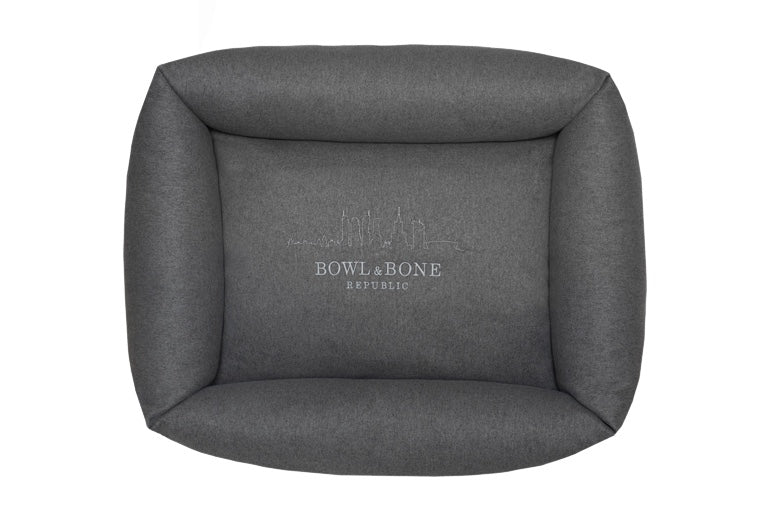 Bowl and Bone Loft Dog Bed Graphite | Luxury Dog Beds – Chelsea Dogs