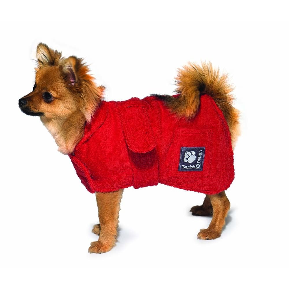 Red Dog Robe by Danish Design | Dog Drying Coats – Chelsea Dogs